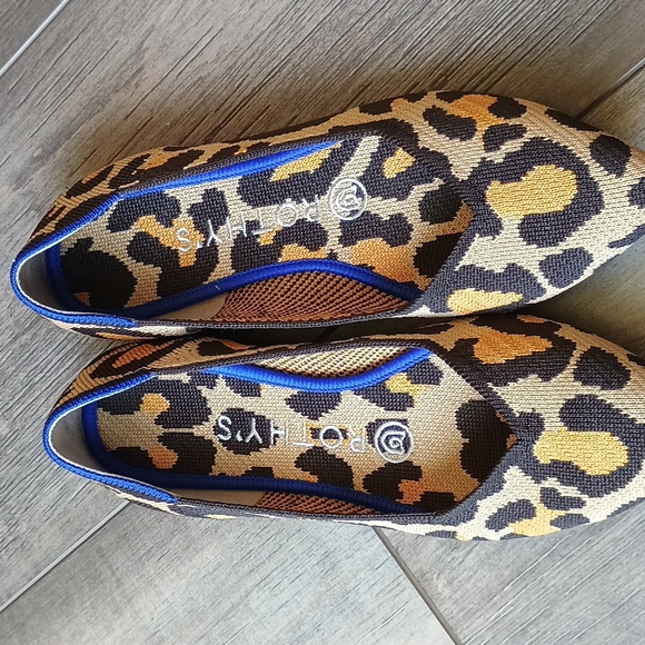 Rothy's | Shoes | Womens Rothys Knit Mesh Leopard Print Pointy Toe ...